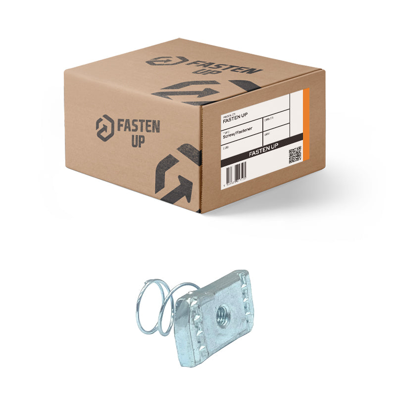 Channel Strut Nut Short Spring M6 Zinc - Box 100 – Fasten Up